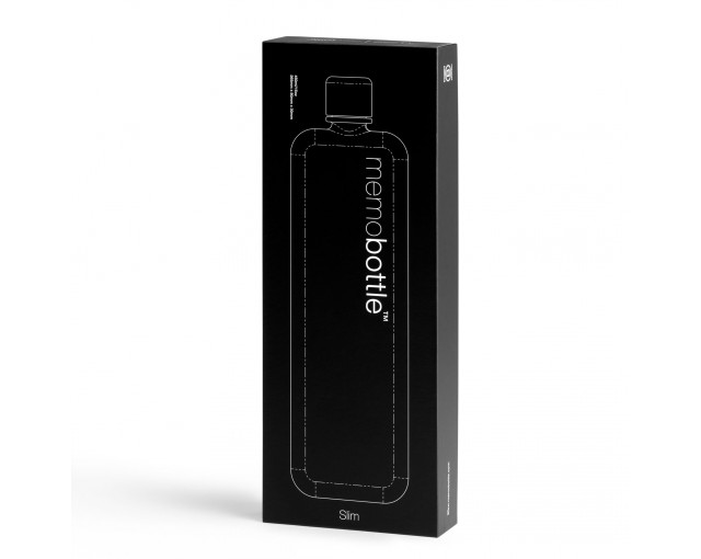 Memobottle Slim, Smukła butelka na wodę z Twoim logo z logo firmy w ...